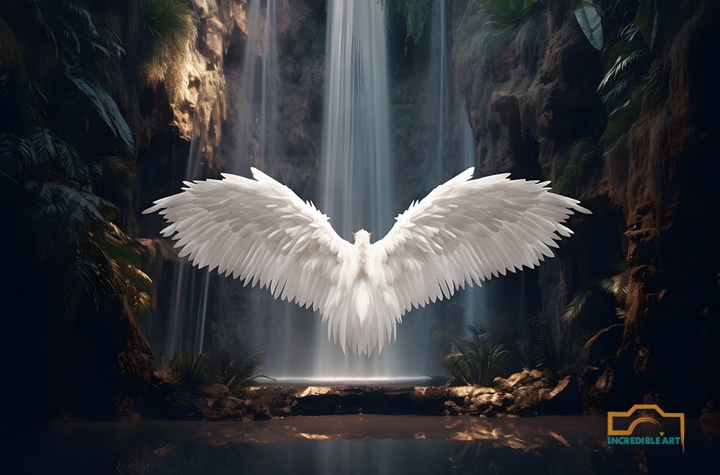 25 Ethereal Angel Wings Tropical Jungle With Waterfalls - Etsy