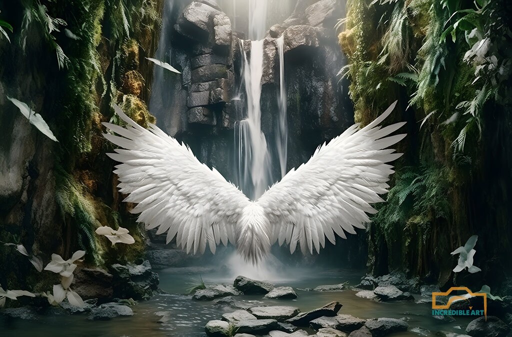 25 Ethereal Angel Wings Tropical Jungle With Waterfalls - Etsy