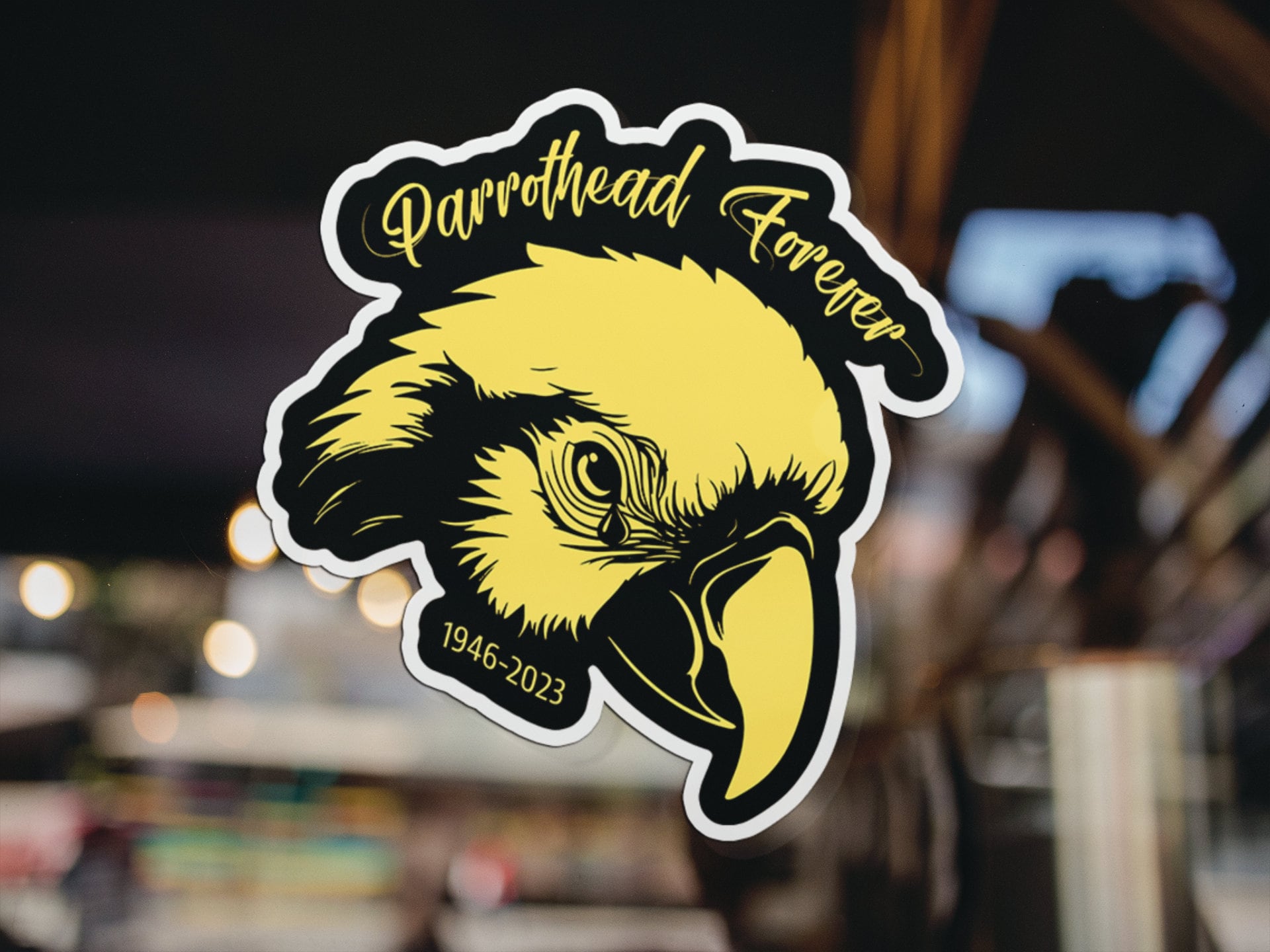 Jimmy Buffett Decal Sticker Tropical Tribute Parrothead Forever ...