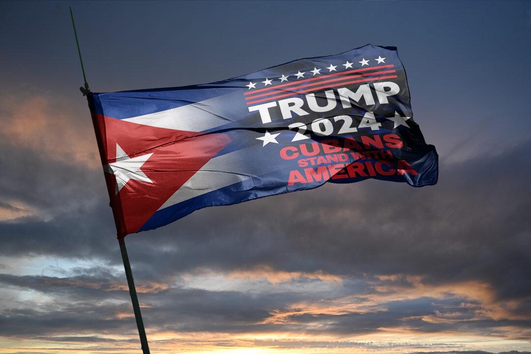 2024 Trump Flag Patriotic Cuban Flag, 9 Stars, Cubans Stand With ...