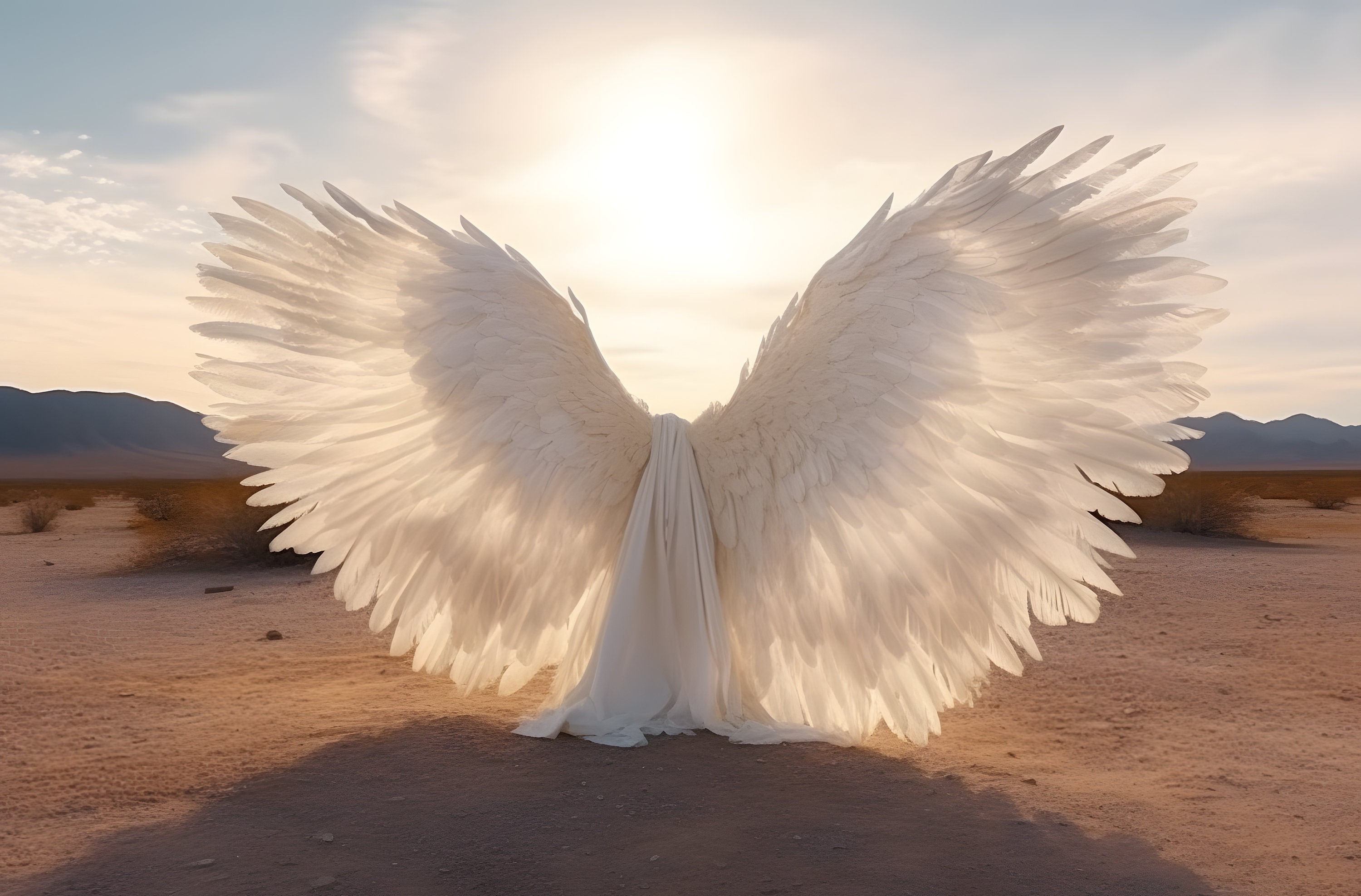 23 Enchanted Celestial Wings Ethereal Angelic Backdrops in Desert ...