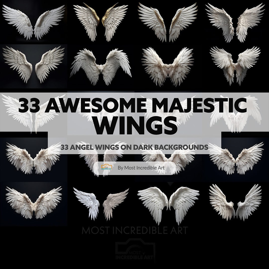 33 Enchanted Celestial Wings Ethereal Angelic Background - Etsy