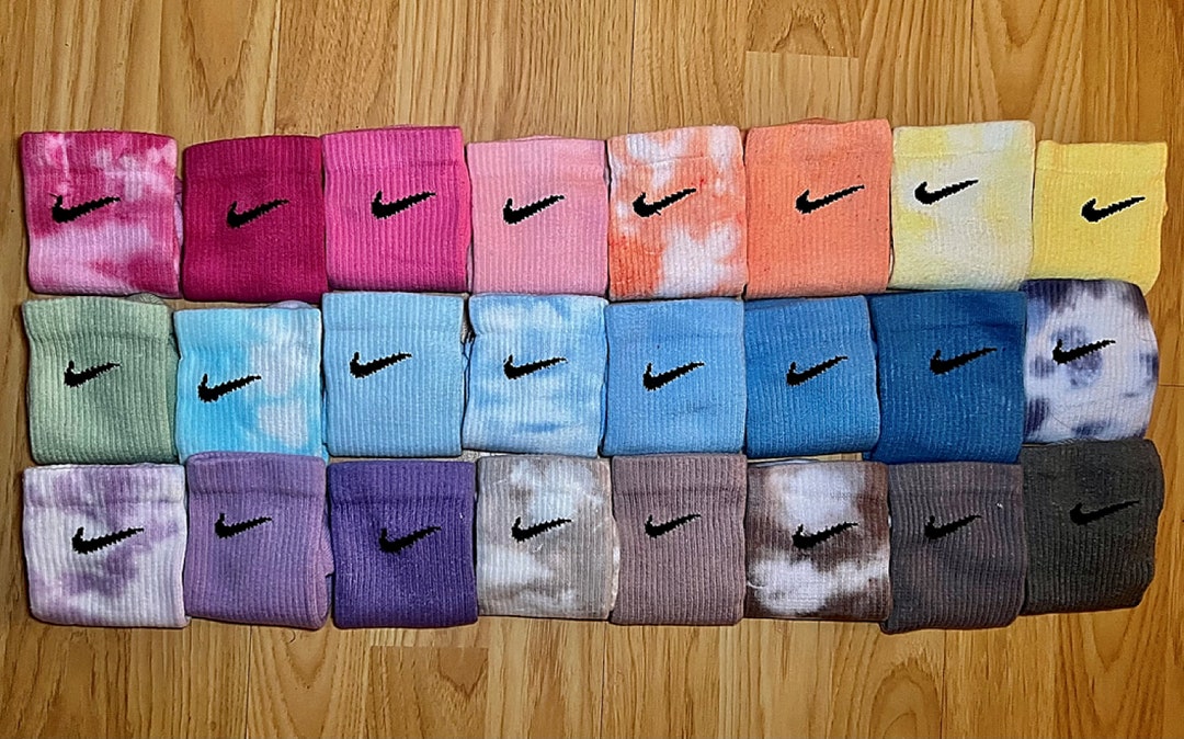 Tie Dye Socks Dri-fit Hand-dyed Nike Socks Tie Dye Hand Dyed Socks Made ...