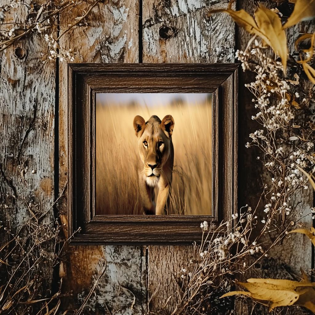 Lioness Digital Art Print Wall Decor Animal Art Print Home Decor Art ...