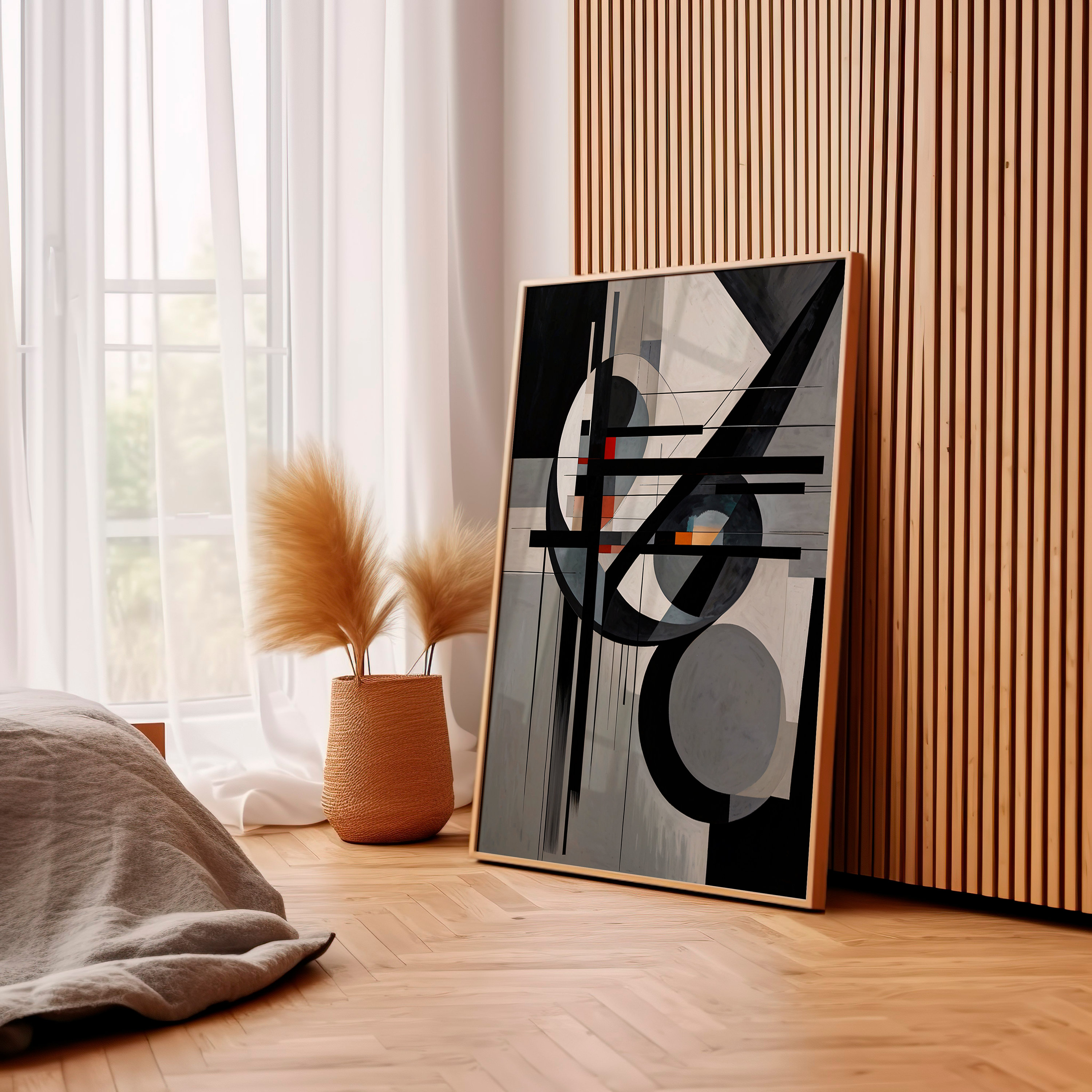 Kandinsky Inspired Abstract Art Print, Modern Geometric Decor (digital ...