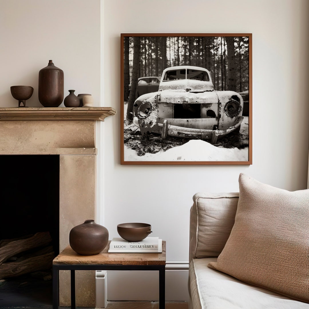 Vintage Car Photo Print, Rustic Farmhouse Decor (digital Download) - Etsy