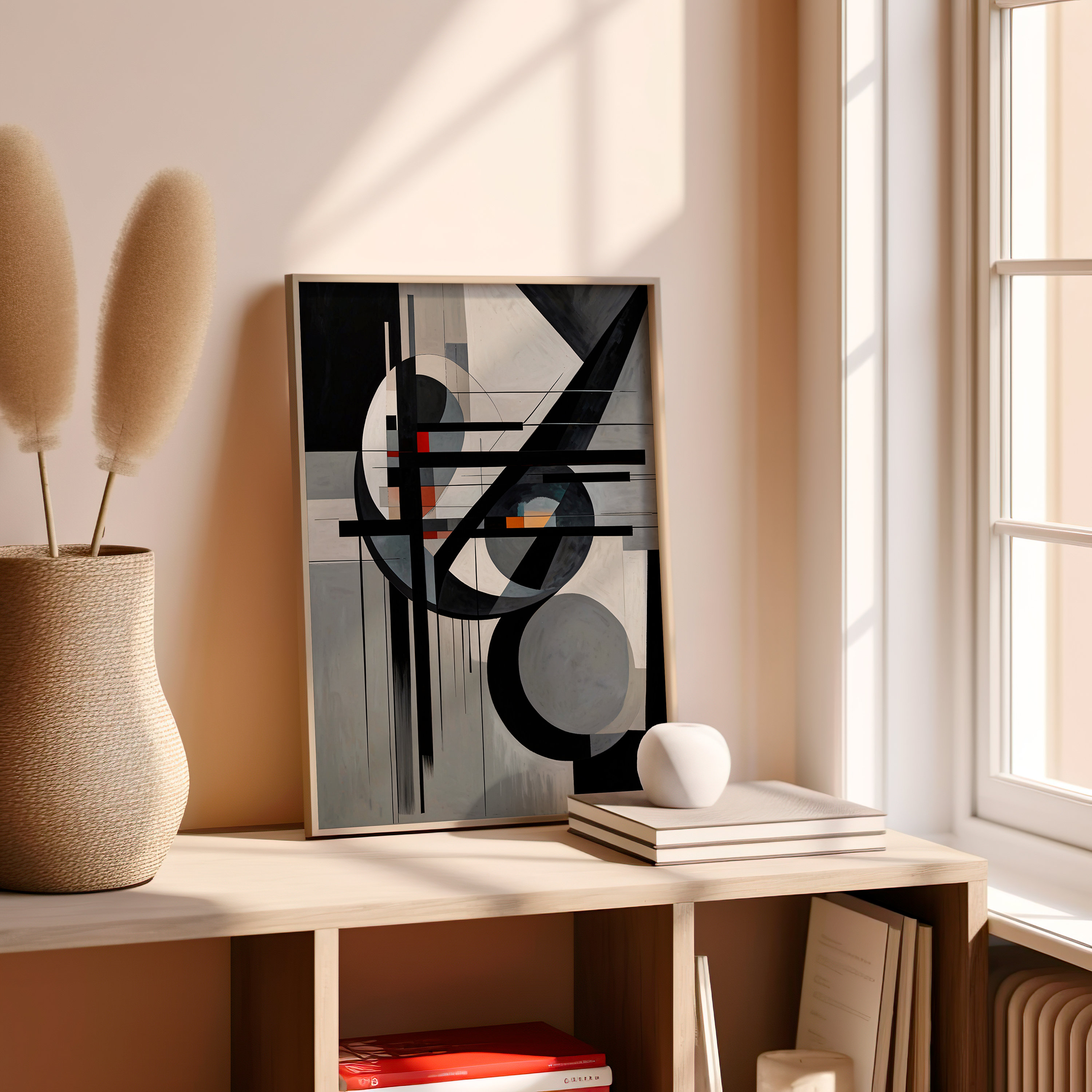 Kandinsky Inspired Abstract Art Print, Modern Geometric Decor (digital ...