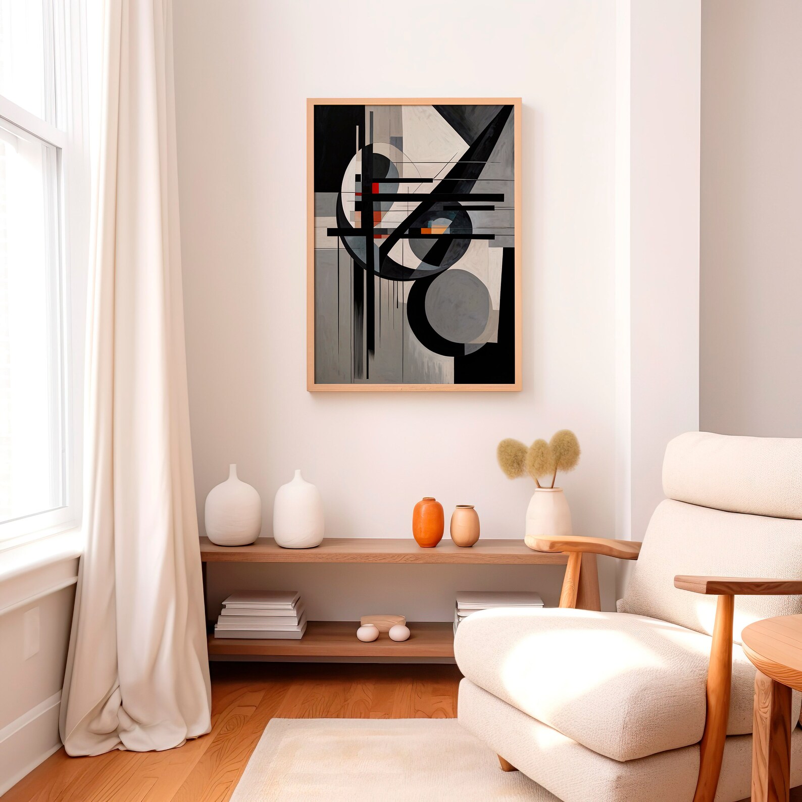 Kandinsky Inspired Abstract Art Print, Modern Geometric Decor (digital ...