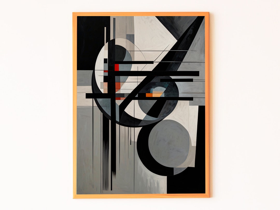 Kandinsky Inspired Abstract Art Print, Modern Geometric Decor (digital ...