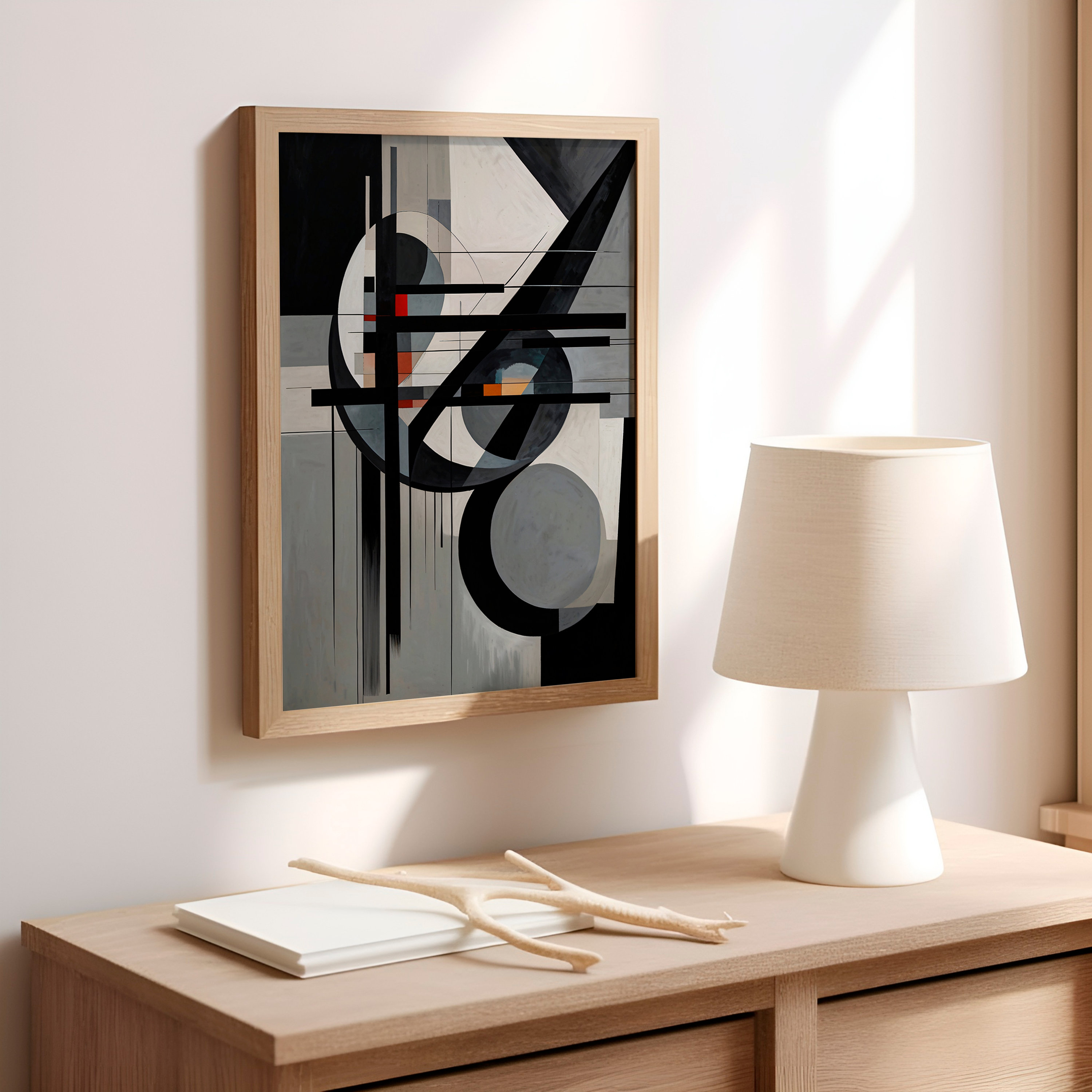 Kandinsky Inspired Abstract Art Print, Modern Geometric Decor (digital ...