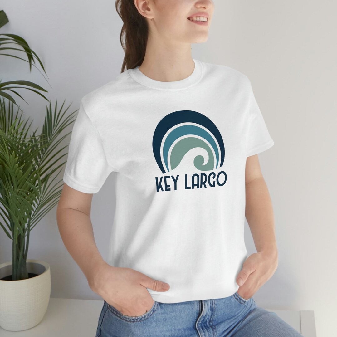 Key Largo Shirt. Florida Keys Beach Apparel. Ocean Wave Design - Etsy
