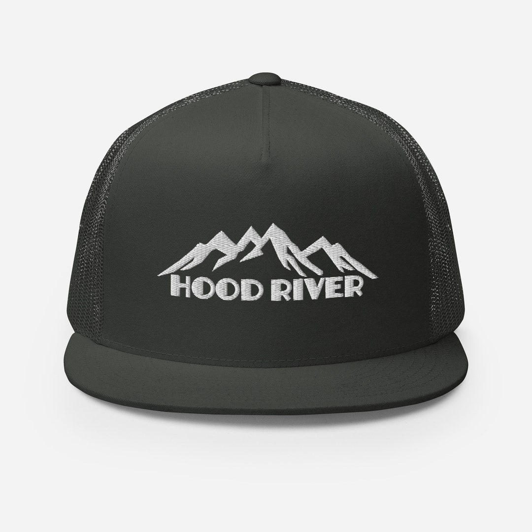 Hood River Oregon Mountain Trucker Hat. Mountains Columbia Gorge Baseball Cap. 503 Native ...