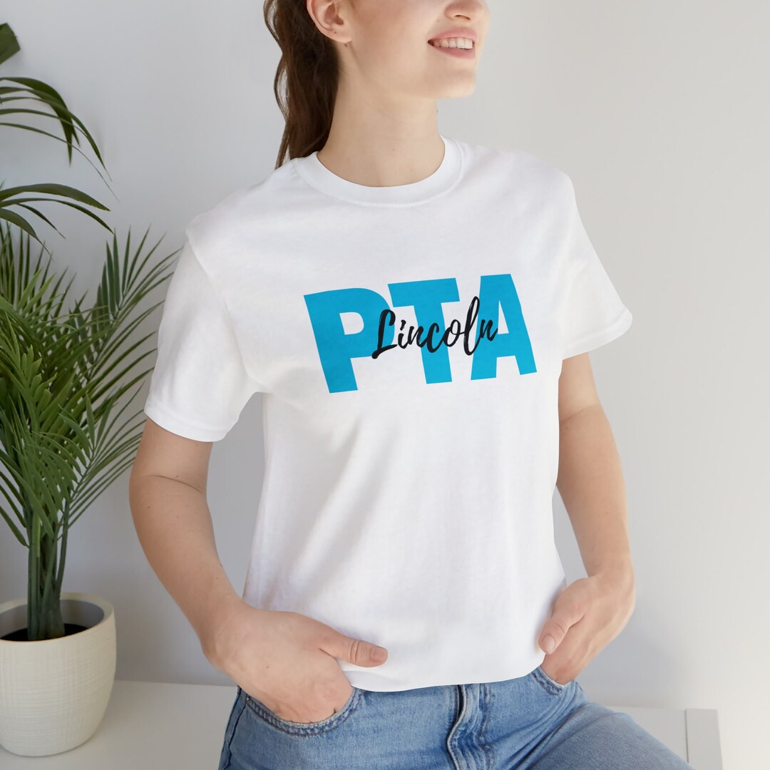 Custom PTA T-shirt. Blue Mom or Dad PTO Customized Shirt. Parent ...