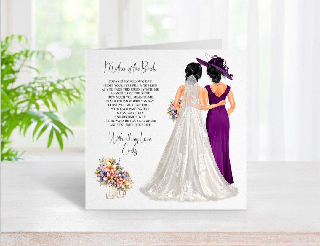 Mother of the Bride Wedding Day Card, Mother of the Bride Wedding Poem ...