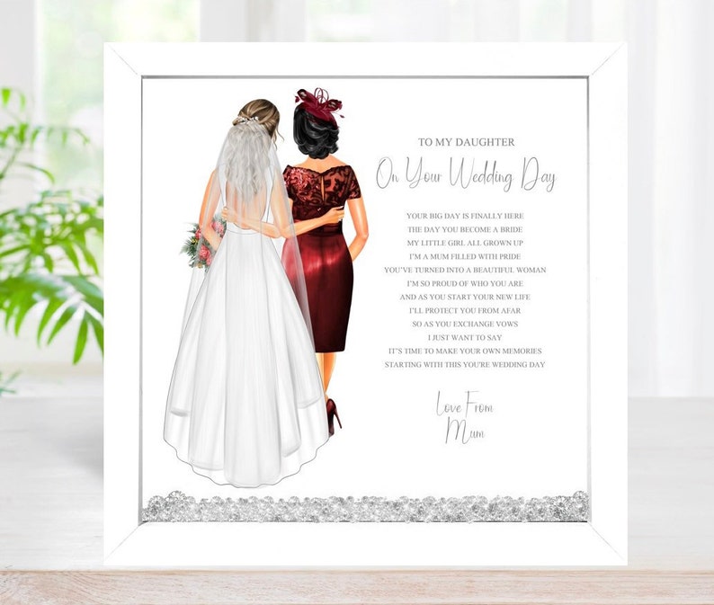 To My Daughter From Mum on Your Wedding Day Poem Framed Print - Etsy