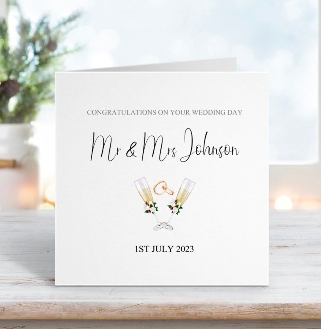 On Your Wedding Day Card, to the Bride and Groom on Your Wedding Day ...