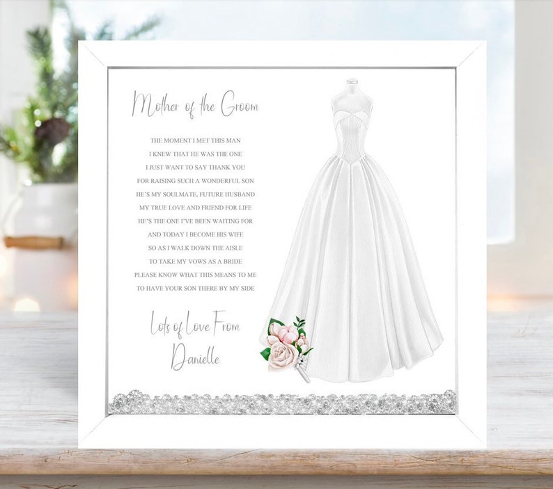 Mother of the Groom Wedding Day Frame Print to My - Etsy