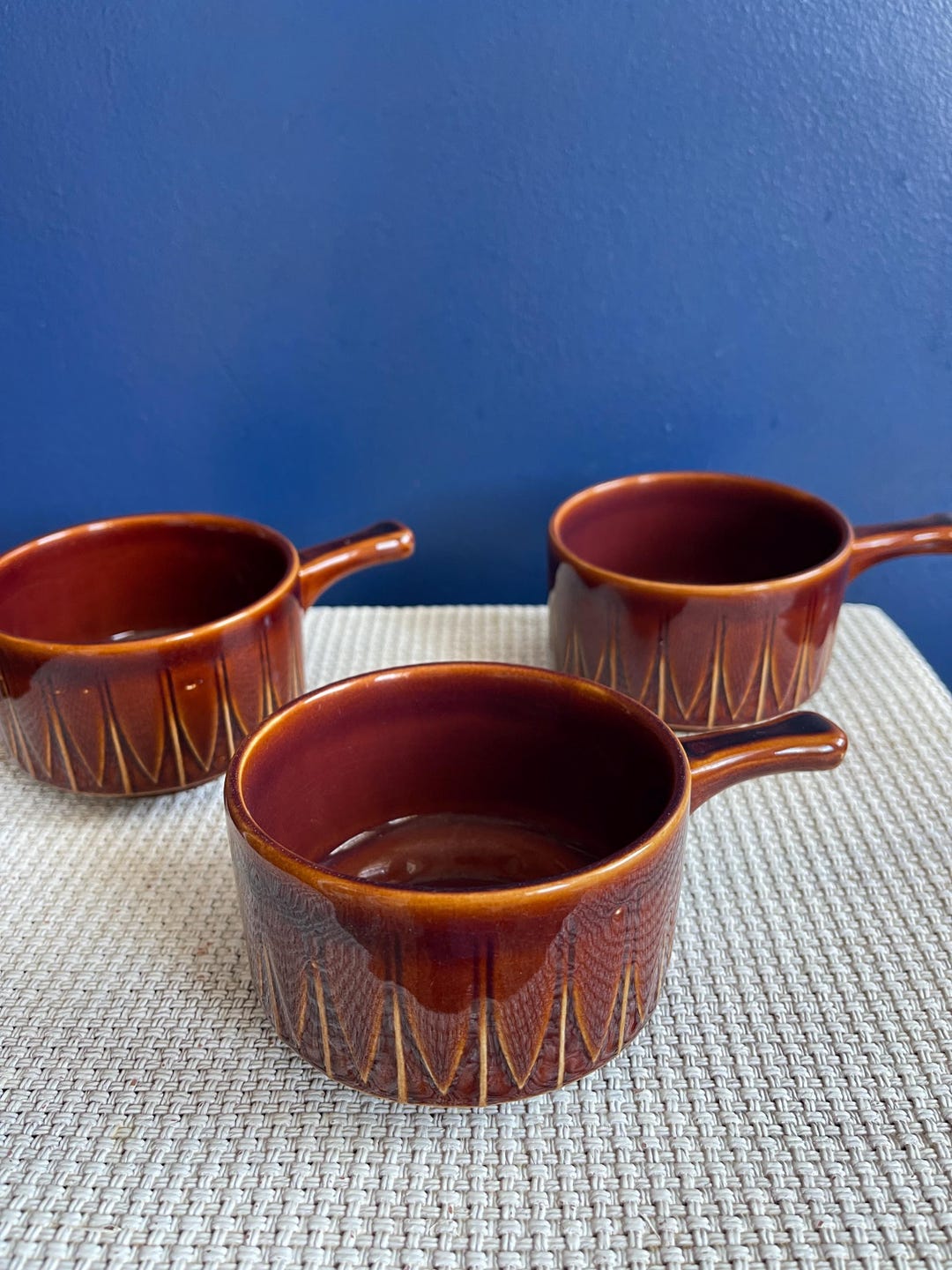 Vintage Brown Glazed Soup Bowls. TAMS Pottery. Made in England - Etsy