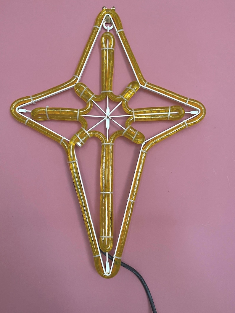 Rope Light Star of Bethlehem. Light-up Festive Wall Christmas ...