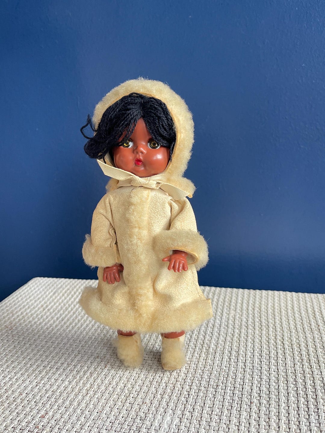 Eskimo Inuit Doll. Vintage Toy With Traditional Costume. Moveable Eyes ...