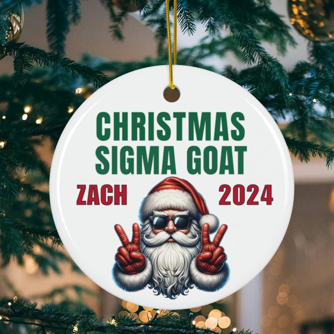 Personalized Christmas Sigma Goat Gen Z Christmas Ornament, Gift for ...