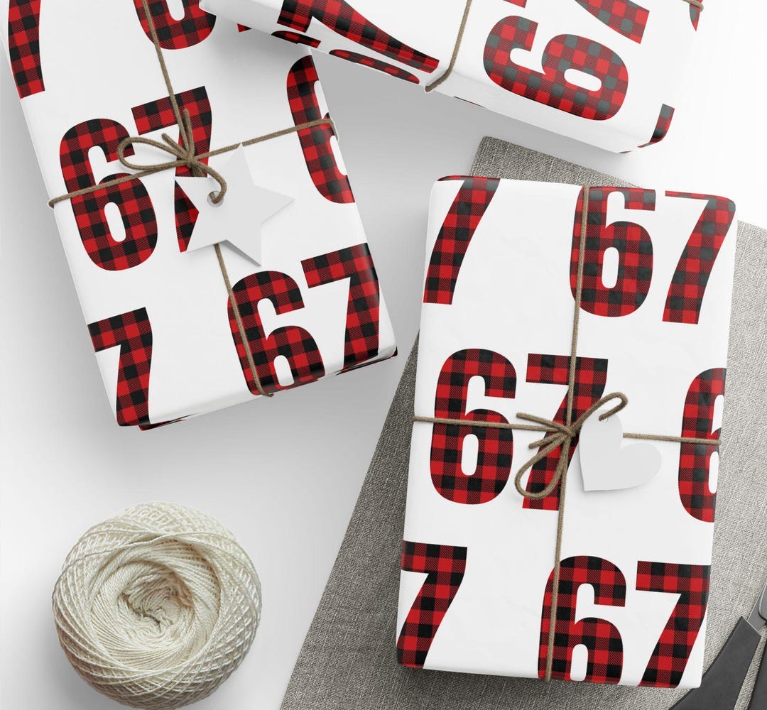 67 Wrapping Paper, 67 Christmas Gift | Gift Wrap for Teens | 6-7 Meme ...