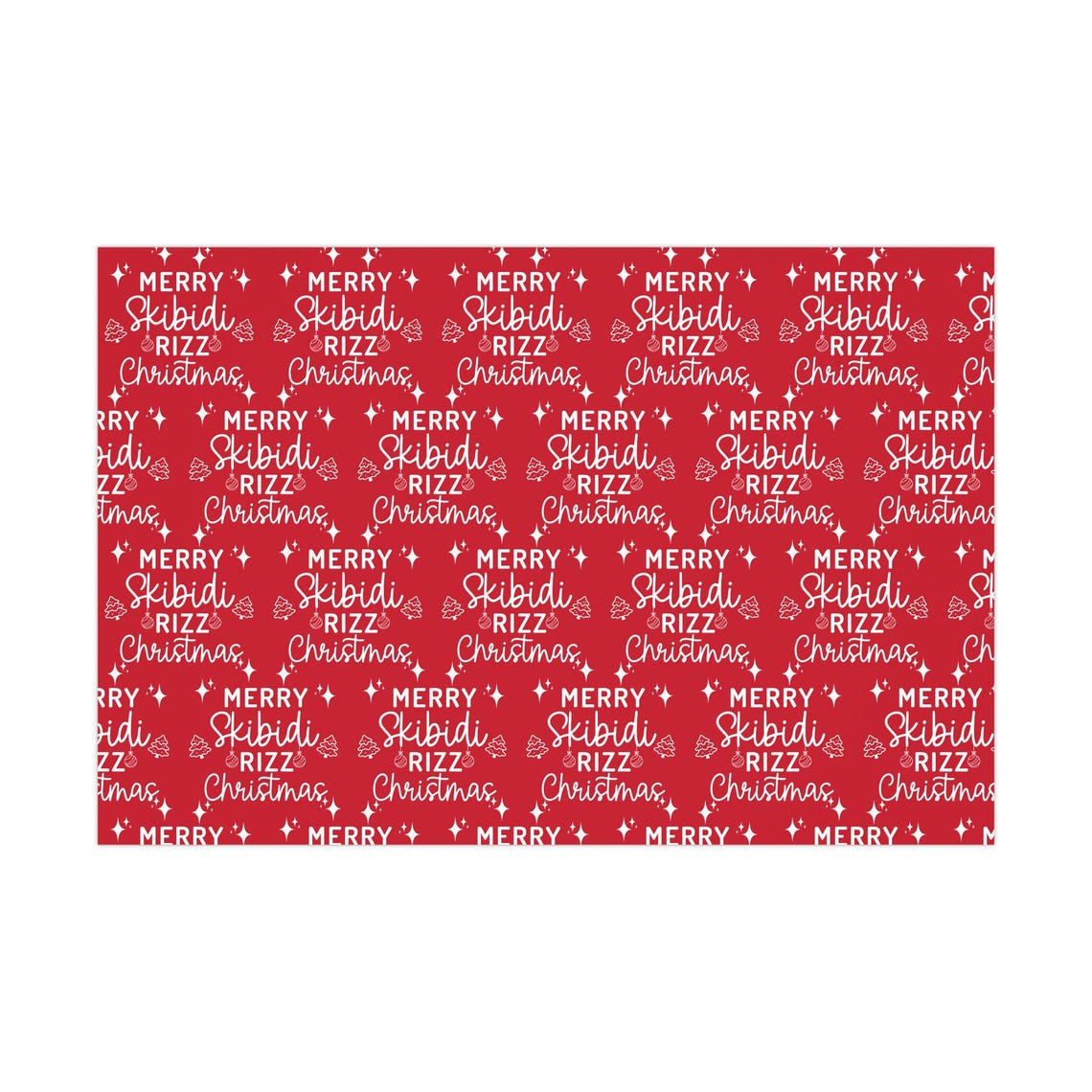 Merry Skibidi Rizz Christmas Wrapping Paper, Funny Teen Wrapping Paper ...