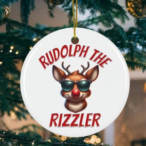 Rudolph the Rizzler, Funny Teen Slang Ornament, Gen Alpha Hift, Gag ...