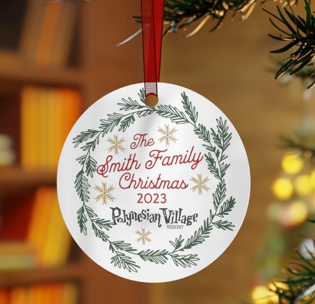 Customizable Polynesian Resort Ornament, Custom Christmas Ornament ...