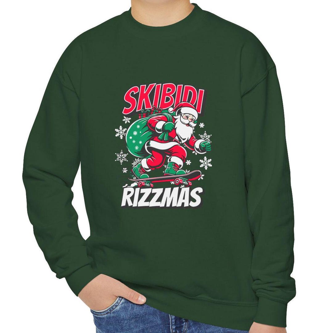 Skibidi Rizzmas Sweatshirt, Kids Rizzmas, Kids Skibidi Shirt, Rizz ...