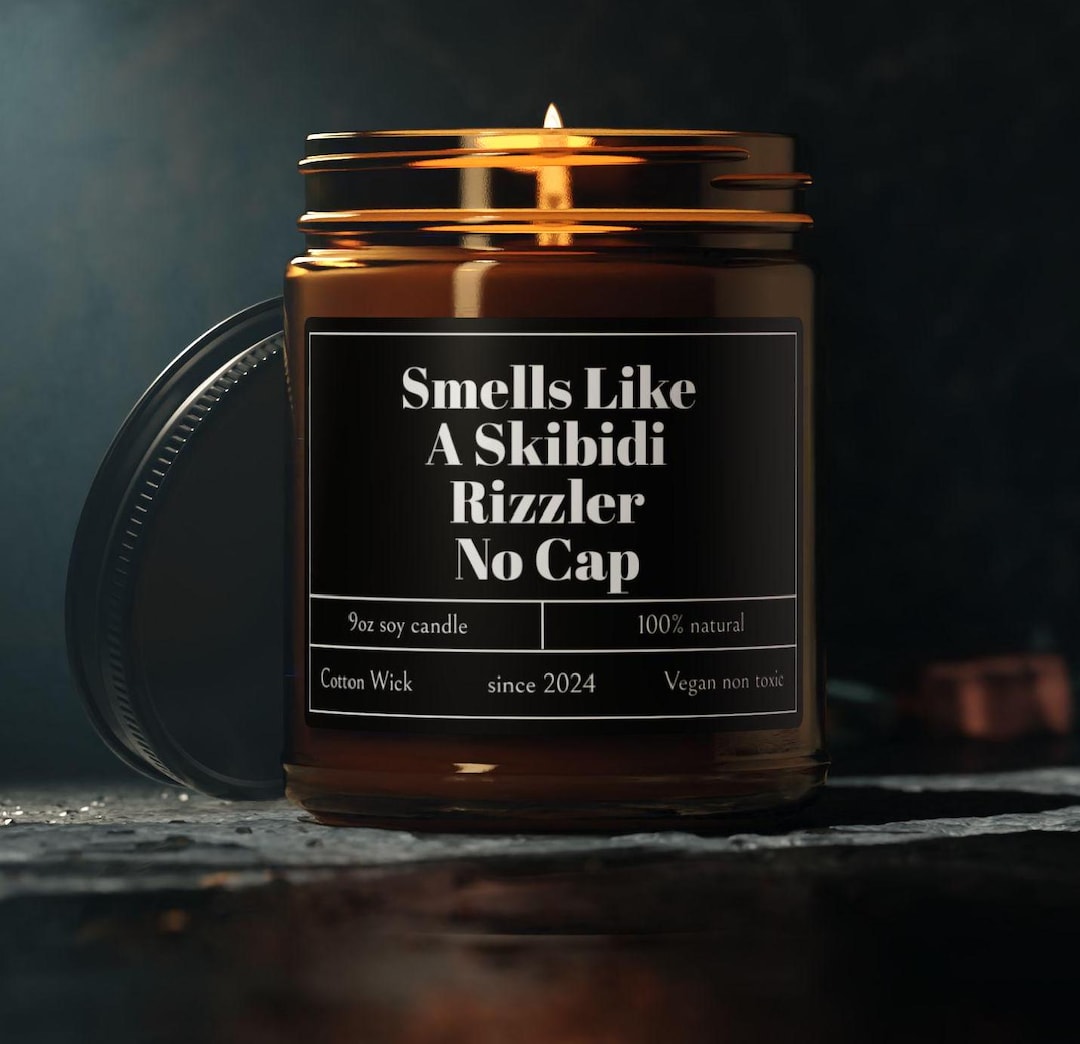 Smells Like a Skibidi Rizzler Candle, Teen Slang Gift, Gen Alpha Candle ...