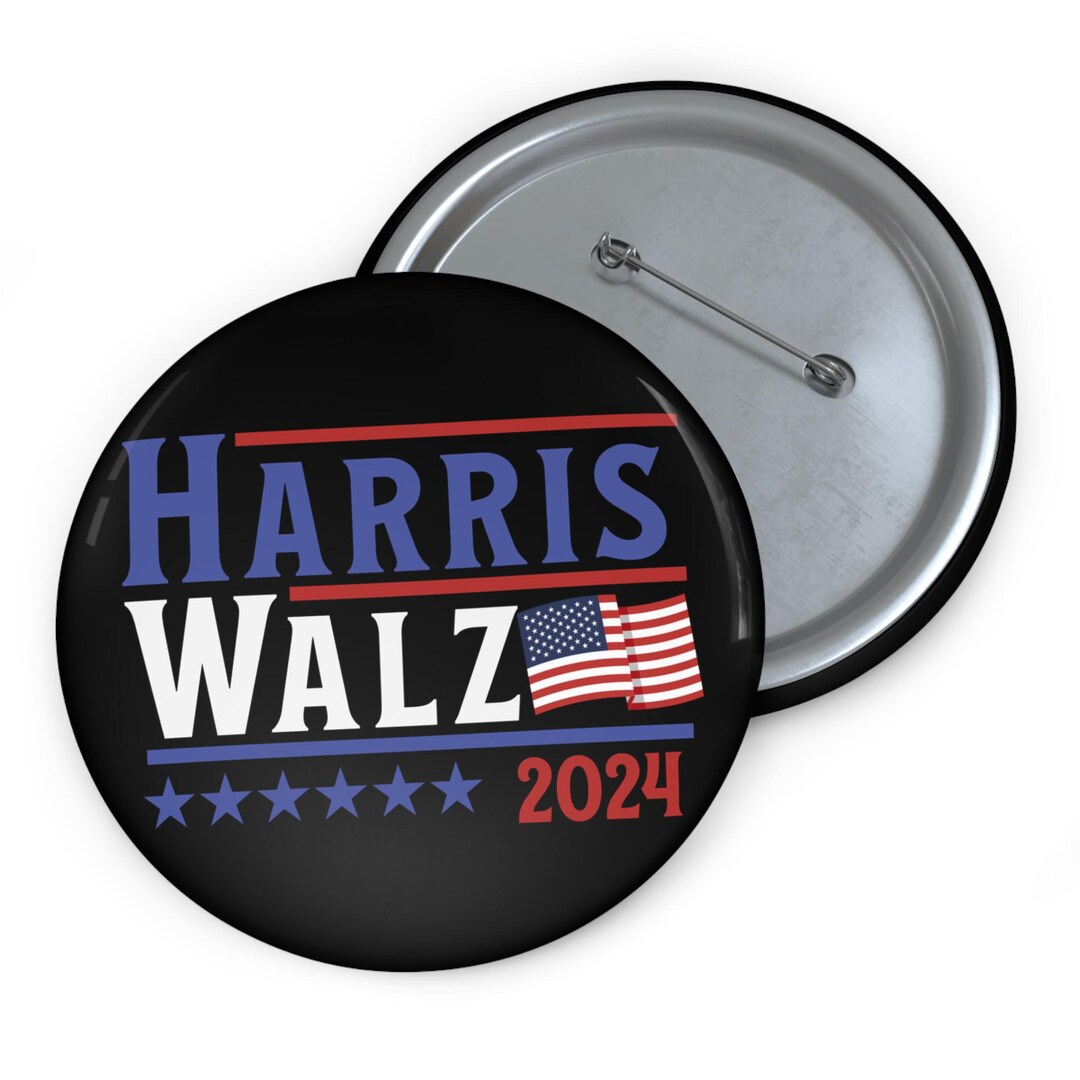 Harris Walz Pin Button, Harris 2024 Pin, Kamala Harris Pin Button ...