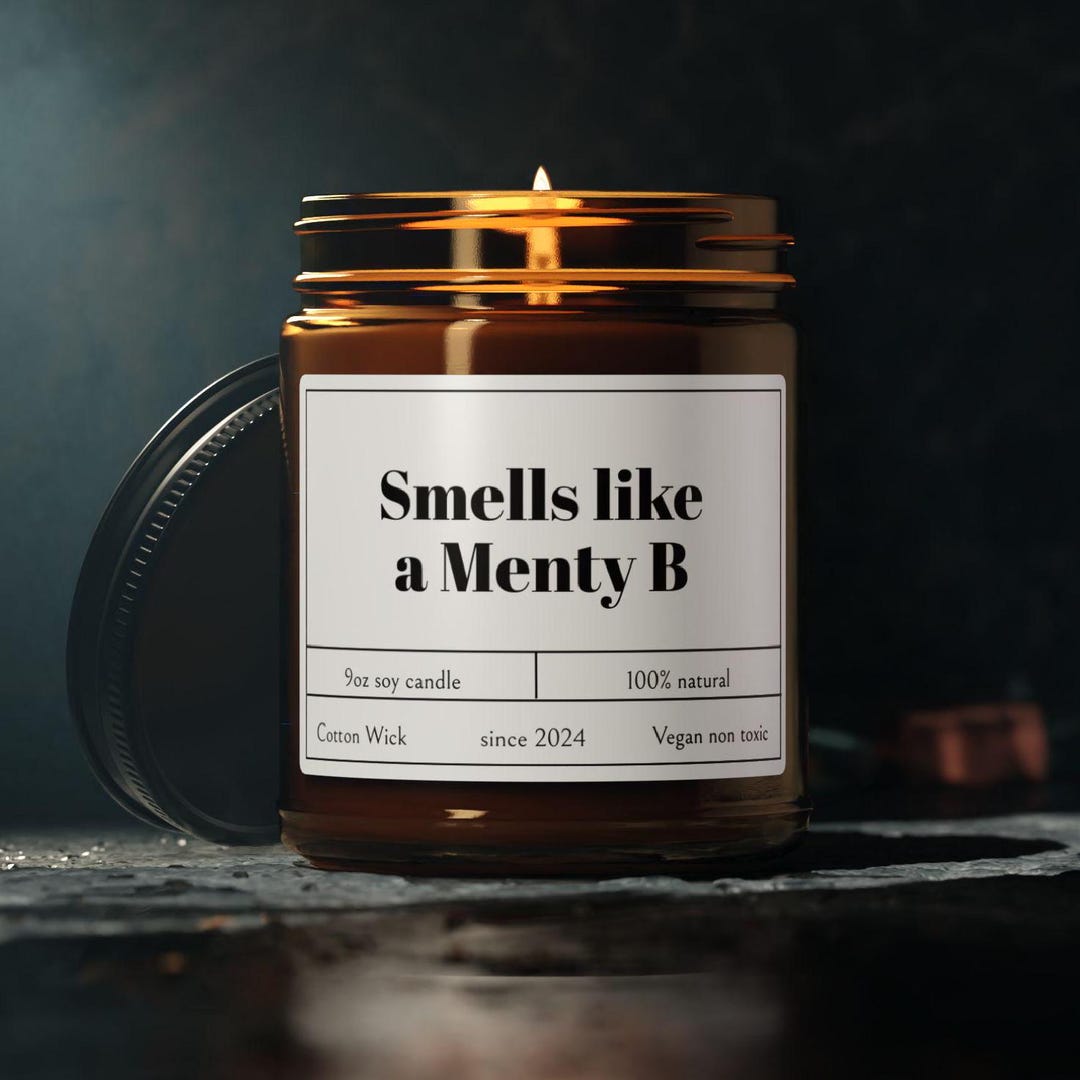 Menty B Candle, Smells Like a Menty B Candle, Funny Gift, Gag Gift ...