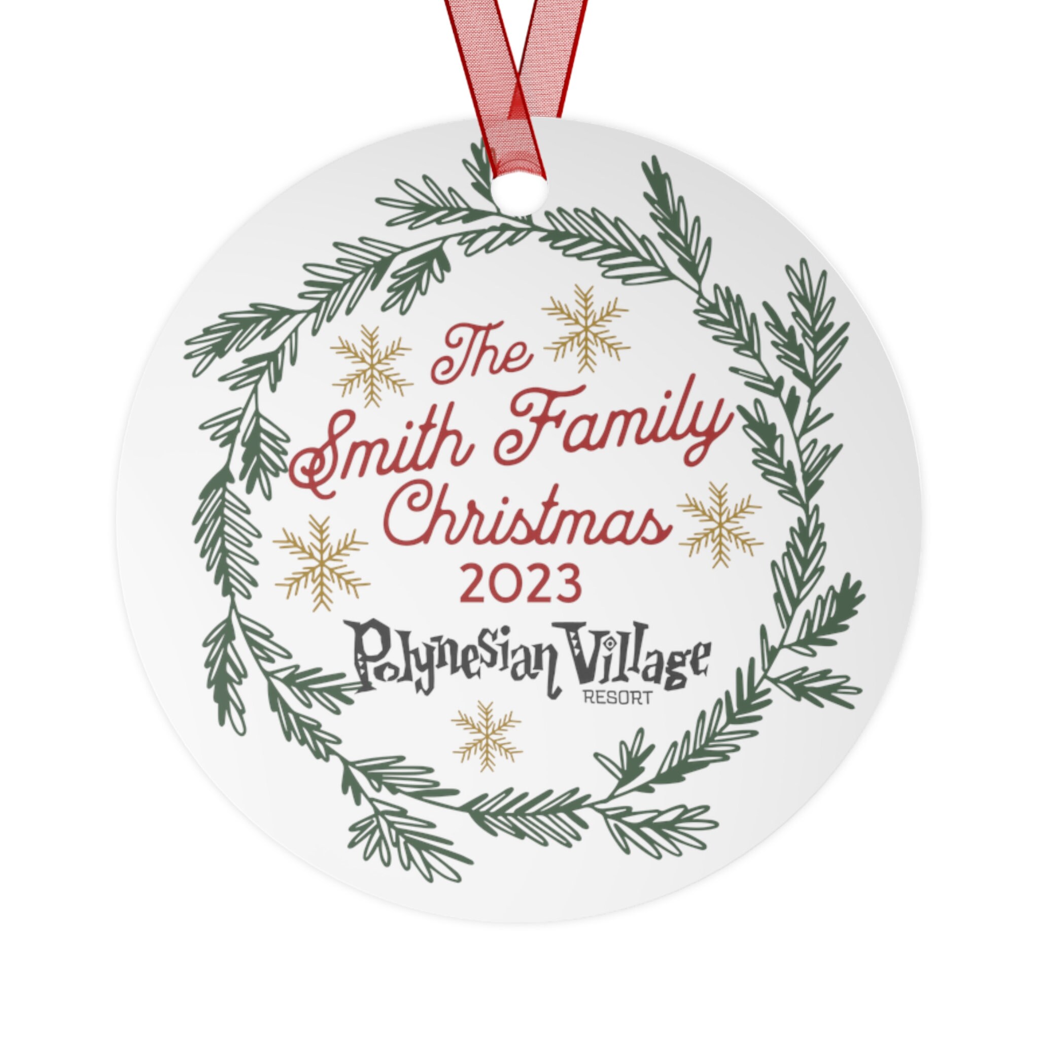 Customizable Polynesian Resort Ornament, Custom Christmas Ornament ...