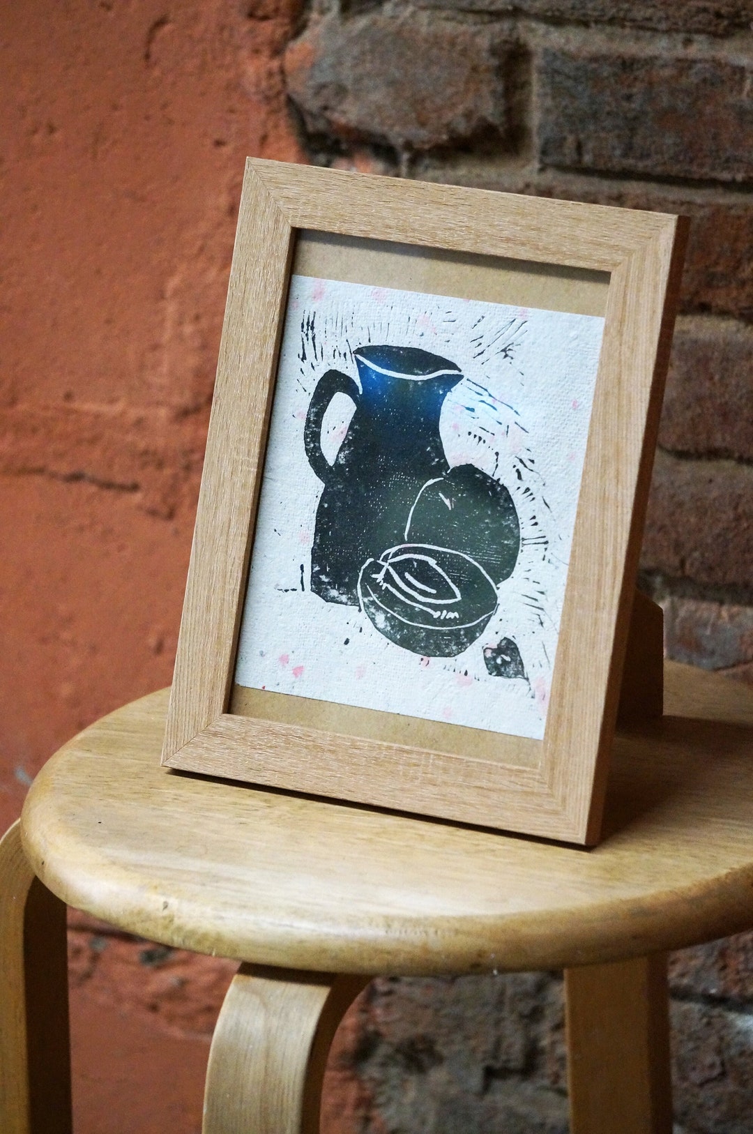 Engraving on Artisanal Recycled Paper albaricoque - Etsy
