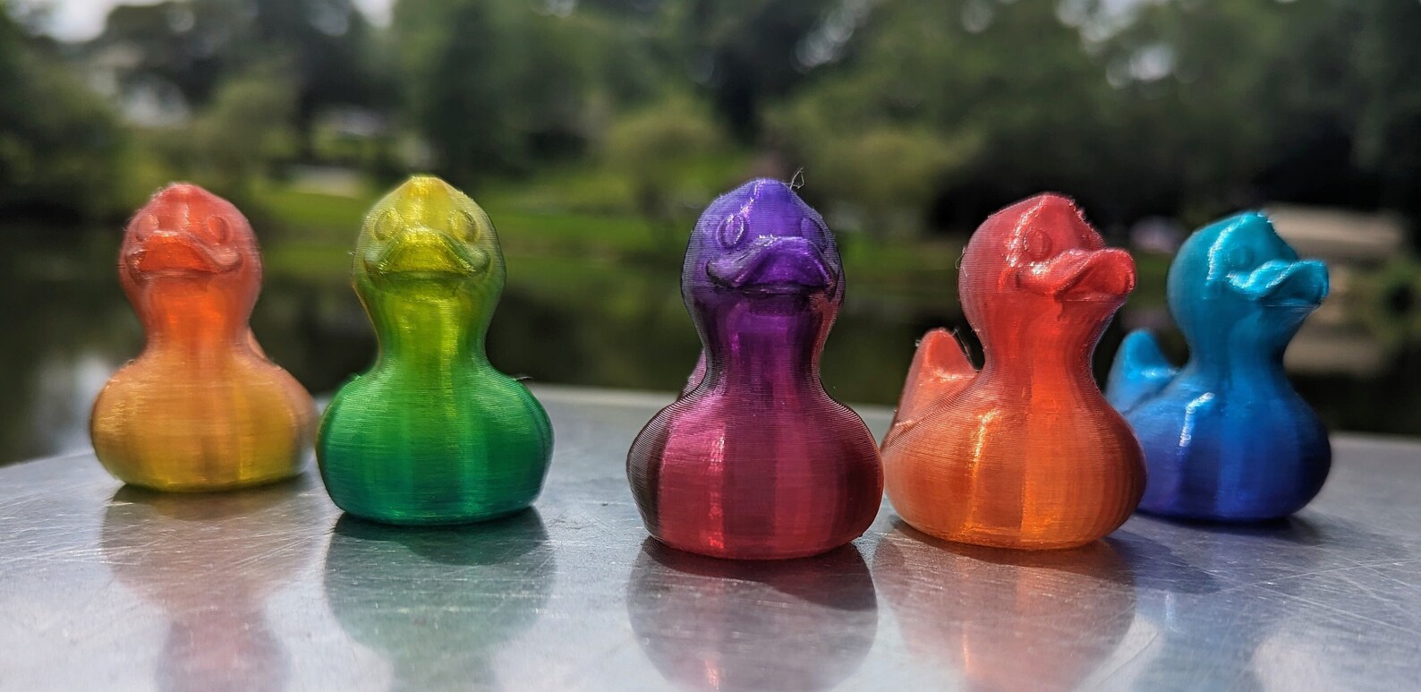 3D Printed Rainbow Ducks Jeep / Mini Cooper Ducks - Etsy