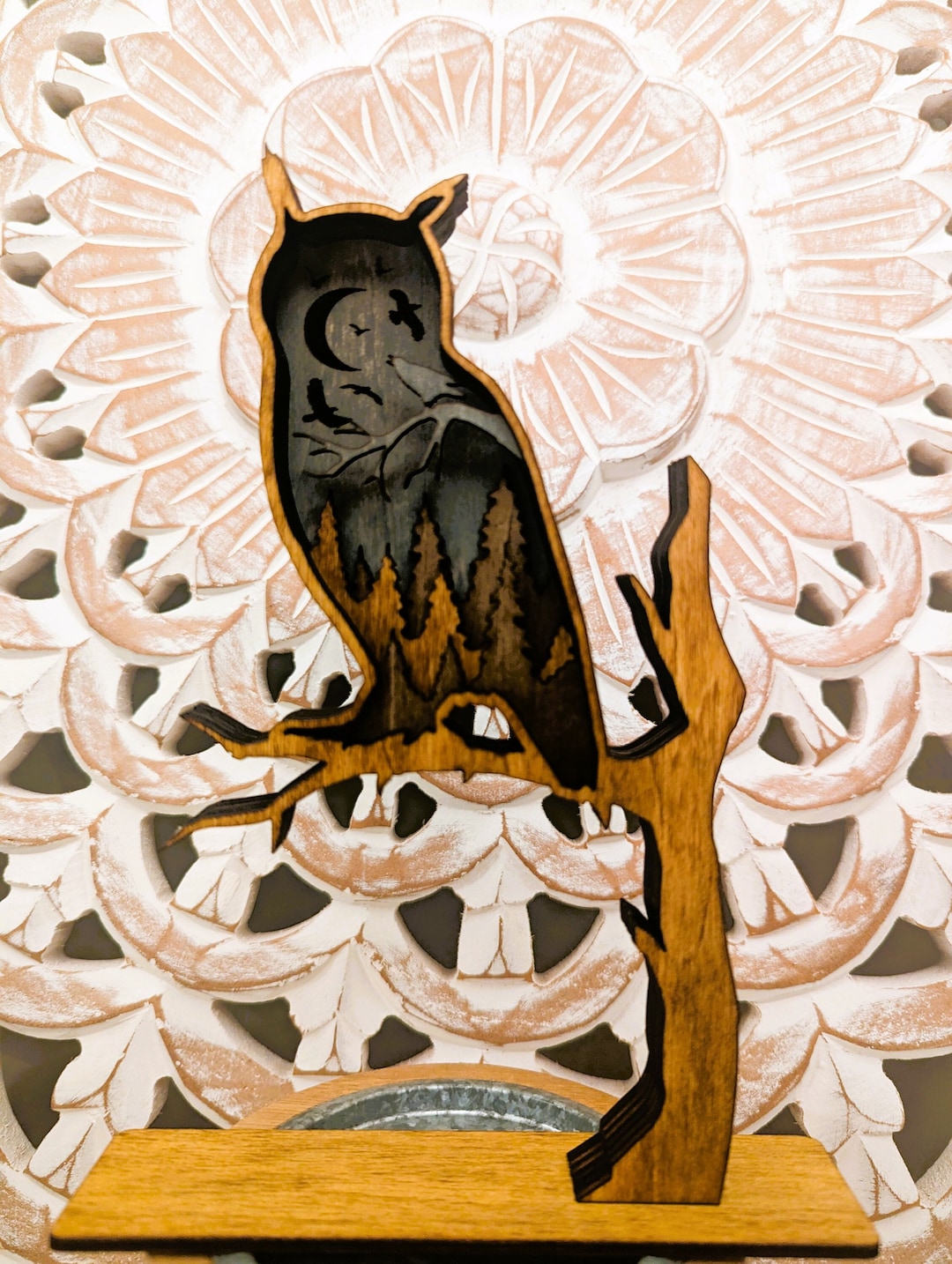 Owl Engraved Lasercut Multi-layer Wood - Etsy
