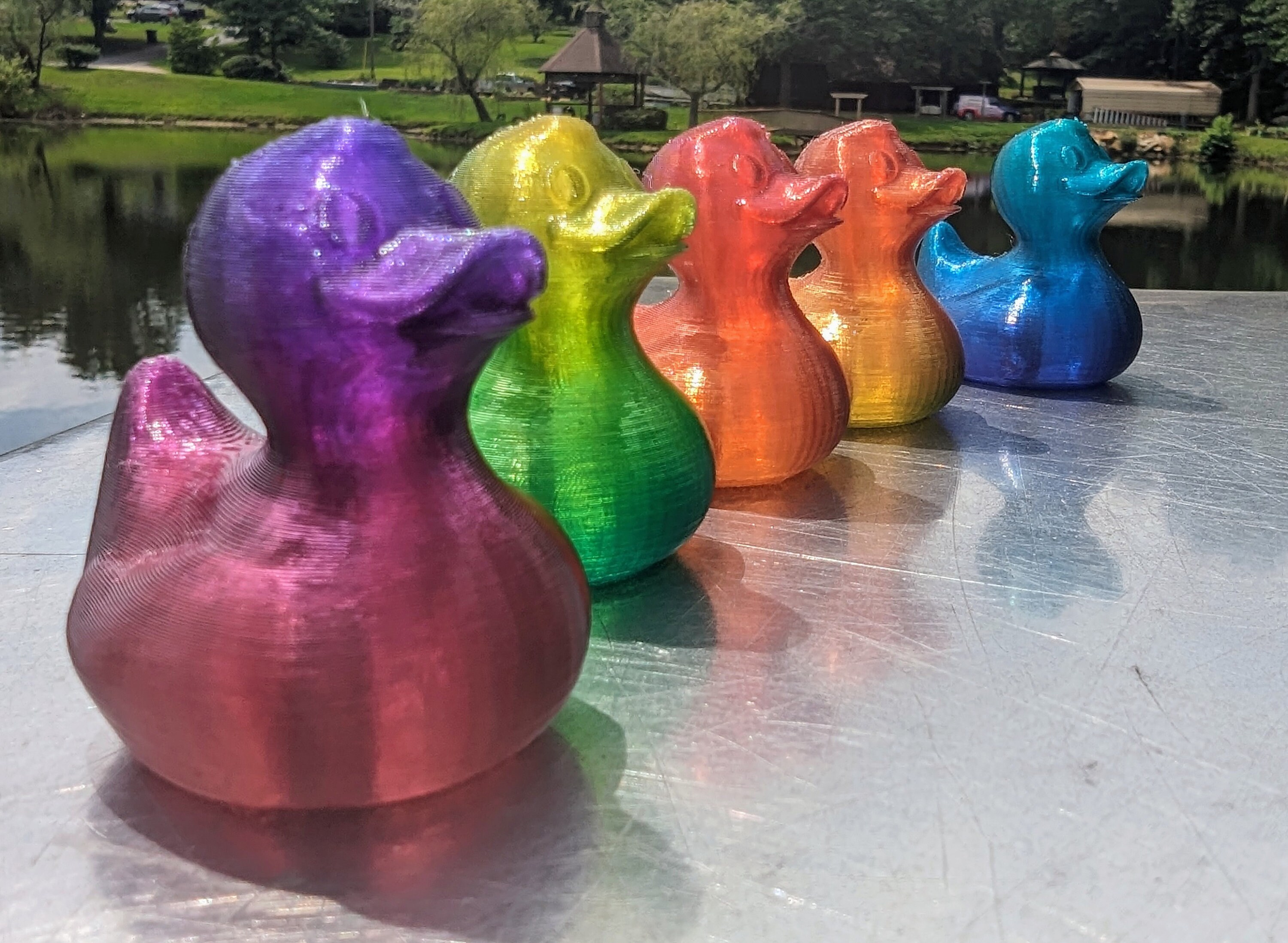 3D Printed Rainbow Ducks Jeep / Mini Cooper Ducks - Etsy