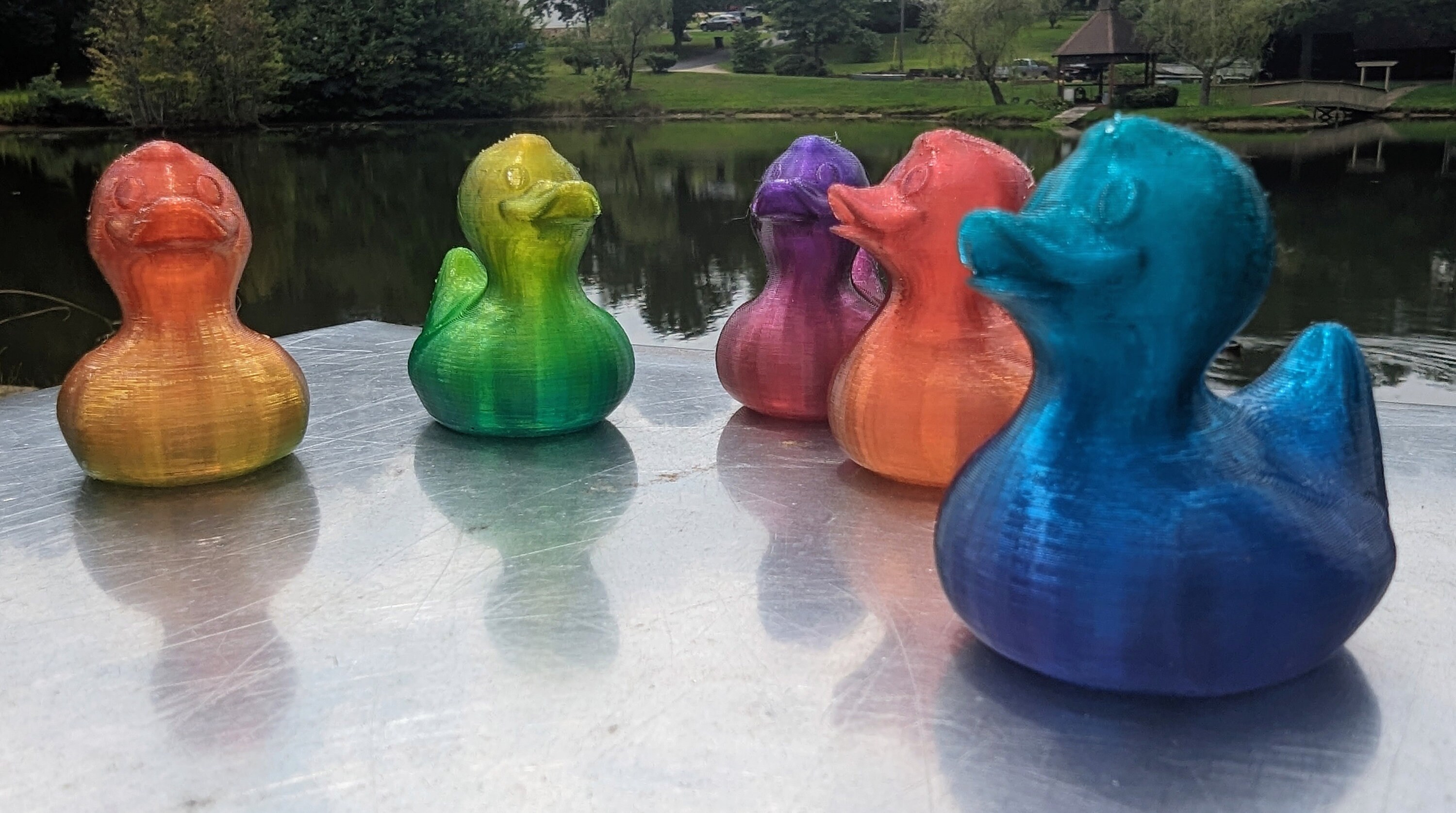 3D Printed Rainbow Ducks Jeep / Mini Cooper Ducks - Etsy