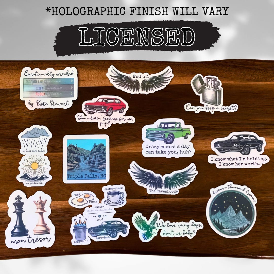 LICENSED Ravenhood Series Trilogy Set of 13 Holographic Vinyl Smut ...