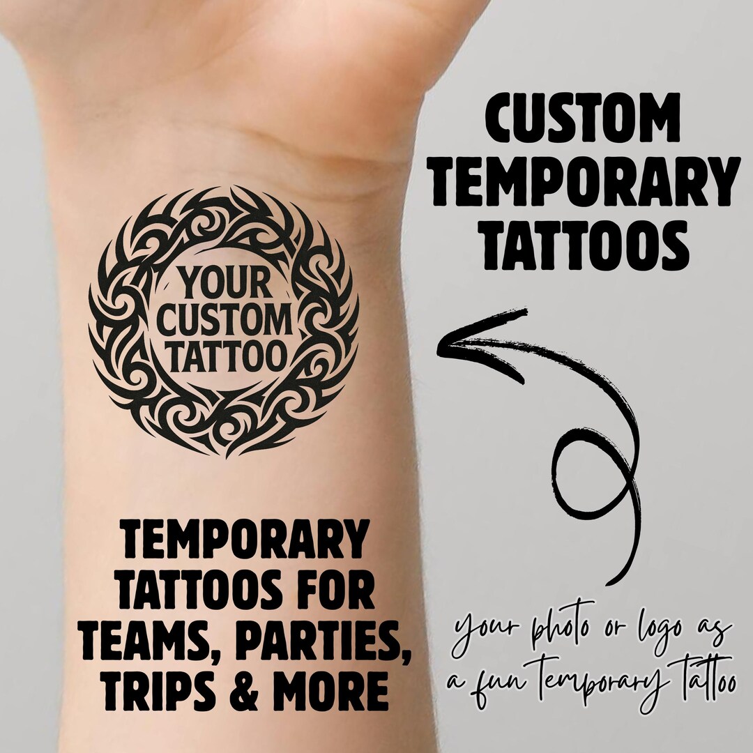 Custom Temporary Tattoos Face Tattoos Bachelorette Party Favors Bachelorette Tattoo Team Tattoos ...
