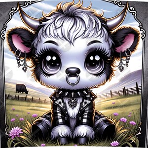 Highland Cow Skinny Tumbler Wrap Design - Goth Emo Tumbler Wraps ...