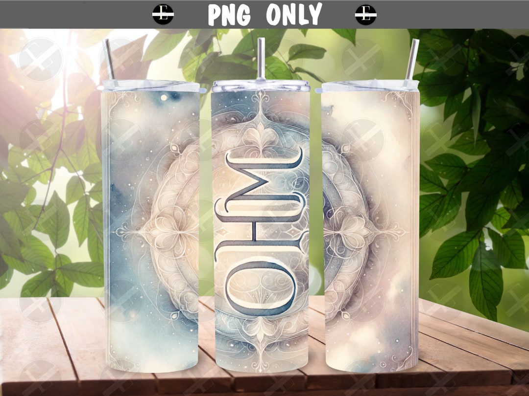 OHM Tumbler Wrap: Watercolor Meditation Design (digital Download) - Etsy