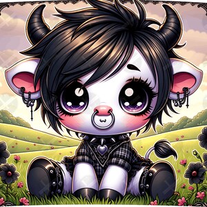 Highland Cow Skinny Tumbler Wrap Design Goth Emo Tumbler Wraps Ideal ...