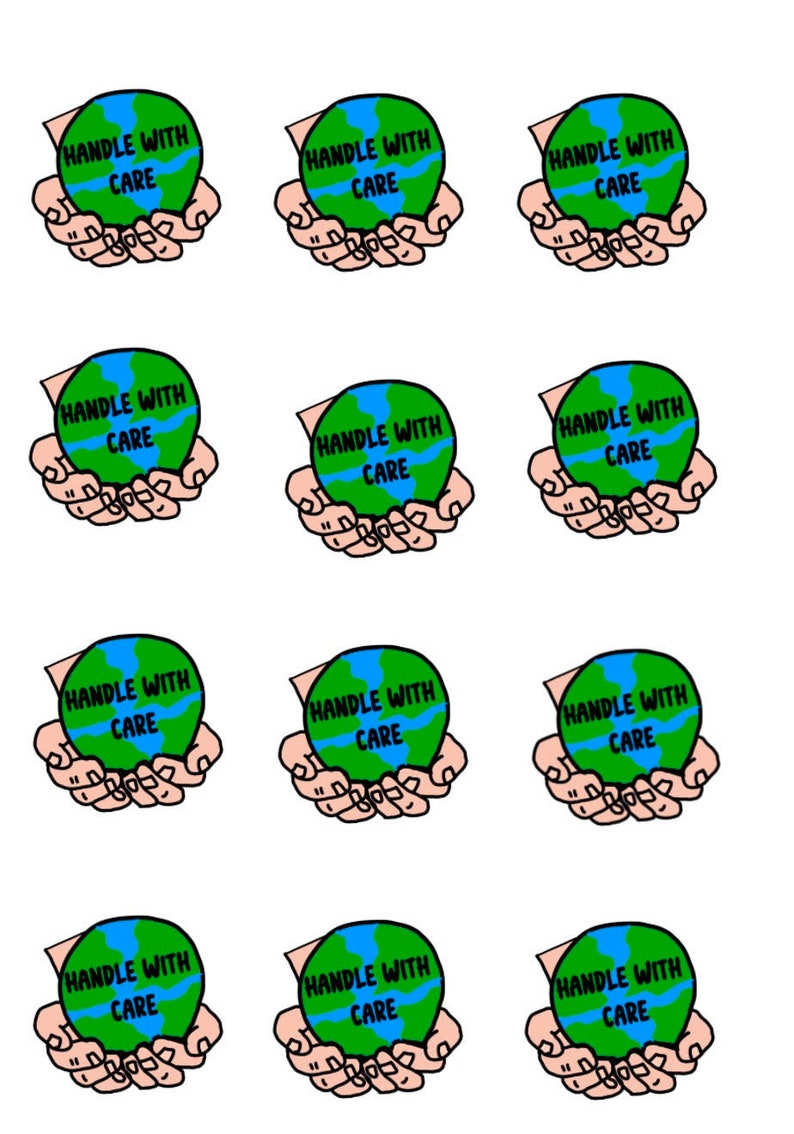 DIGITAL Handle With Care Sticker Sheet - Handle With Care for Shops ...