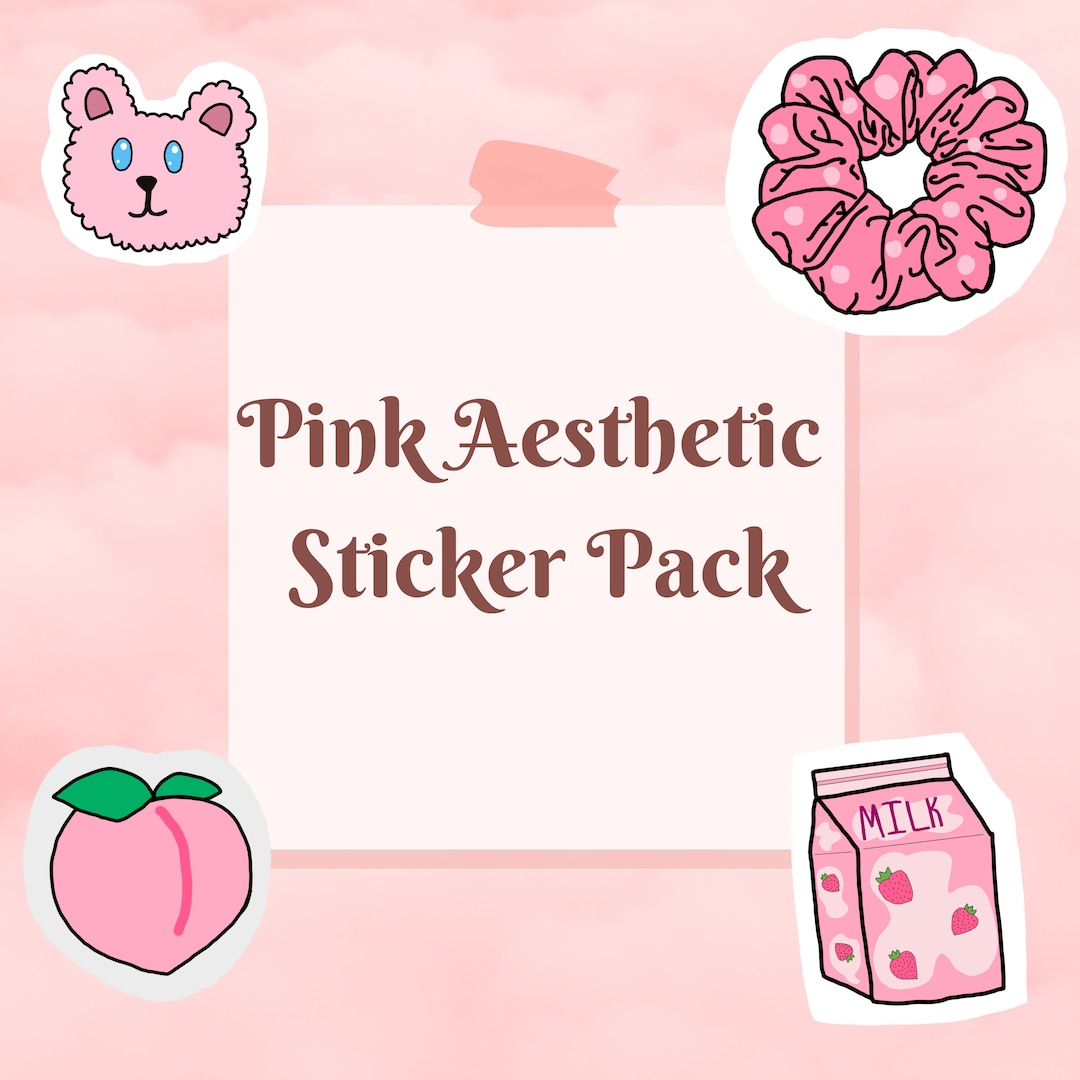 Pink Aesthetic Stickers Pink Aesthetic Stickers Pink - Etsy
