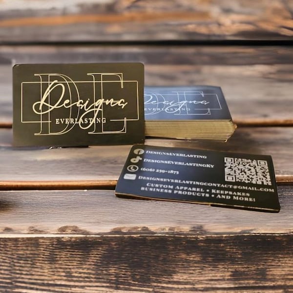Laser Engraved Metal Business Cards - Etsy