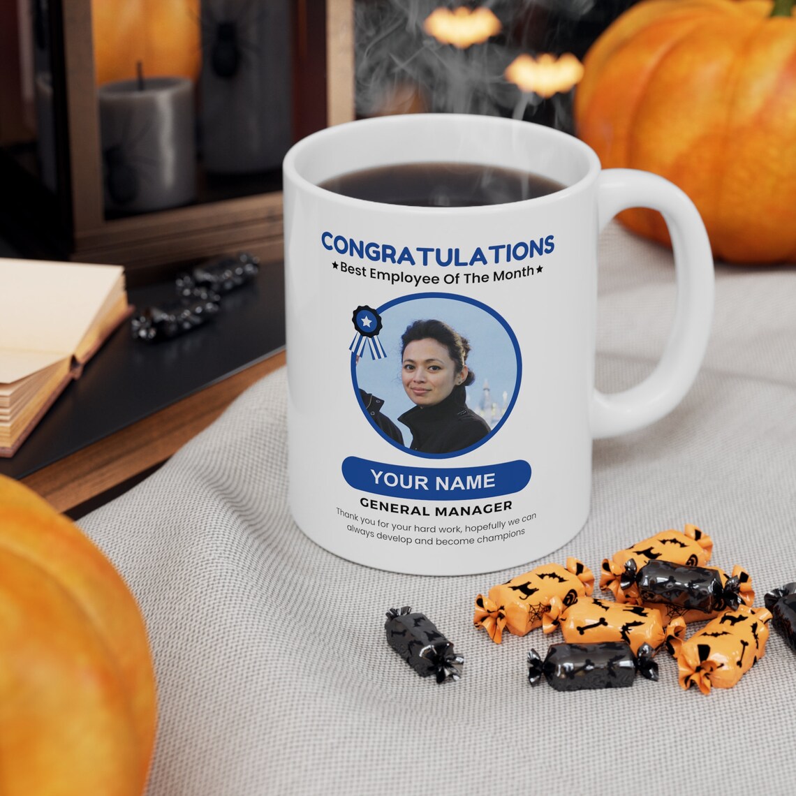 Employee of the Month Coffee Mugs, Congratulation Mugs, Gift for ...