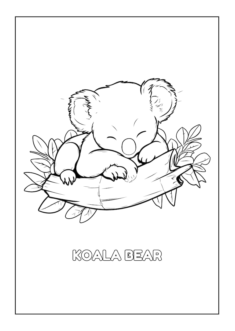 10 Animals Coloring Pages for Kids, Animal Coloring A4 Sheets ...