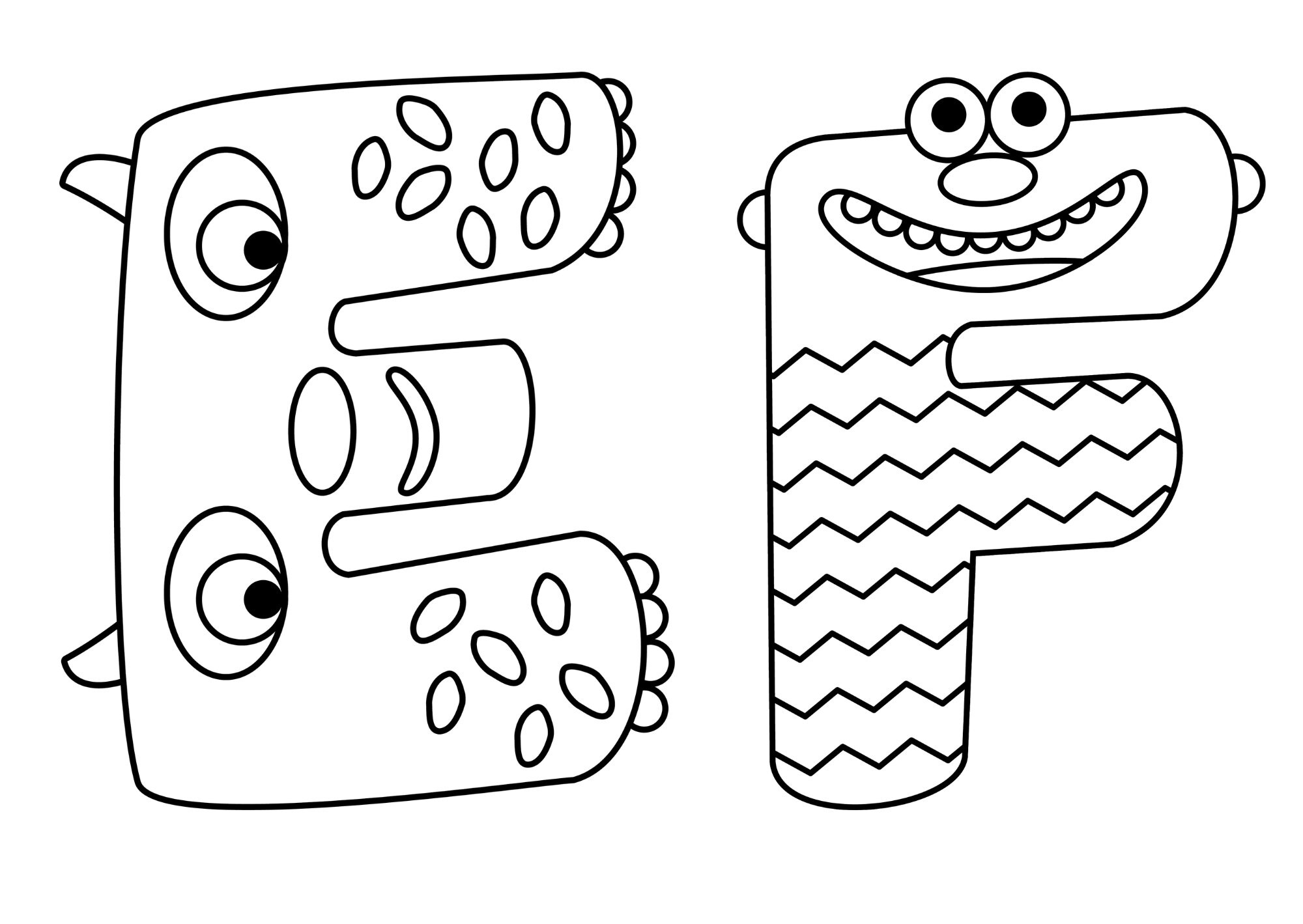 A to Z English Letter Coloring Pages for Kids, Alphabet Coloring A4 ...